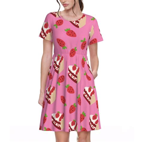Spring Summer Dresses For Women 2025 Cute Cake Strawberry Wedding Guest Dresses Beach