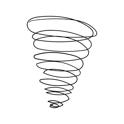 Premium Vector Tornado Line Vector Illustration Extreme Tornado Line Drawing Sketchy Cyclone