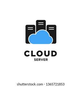 Cloud Server Logo Design Inspiration Stock Vector Royalty Free