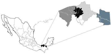 Geographic Location Of The Five Ecological Regions In Tabasco Mexico