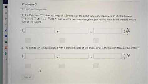Solved 18 Ve Problem 3 6 Points Possible Graded A A