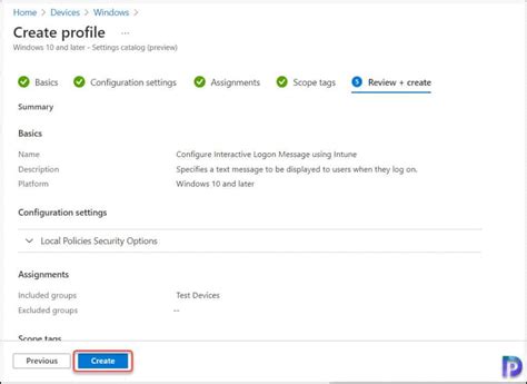 easily configure interactive logon message using intune