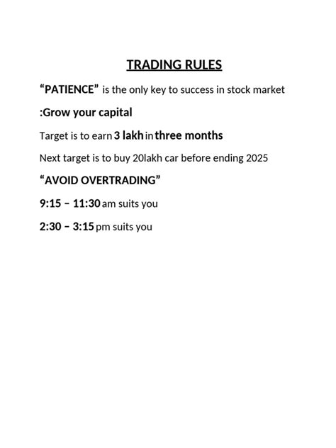 trading rules pdf