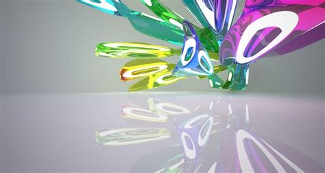 Premium Ai Image Abstract White And Colored Gradient Glasses Interior