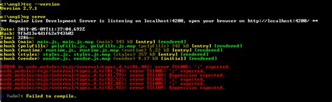 Why Does Angular 6 Fail To Compile With This Message Wdm Failed To Compile Stack Overflow
