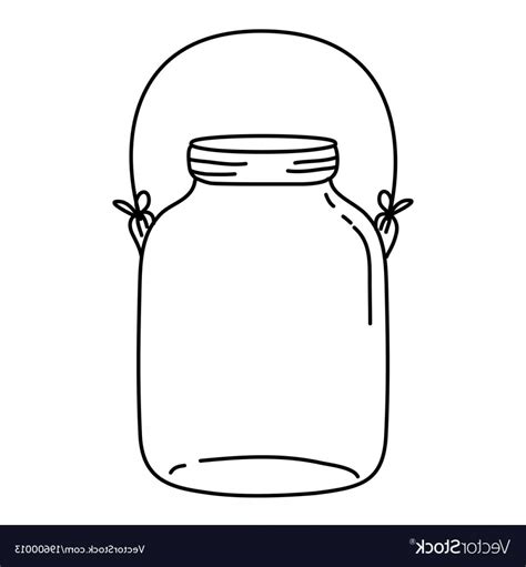 Mason Jar Outline Vector At Getdrawings Free Download