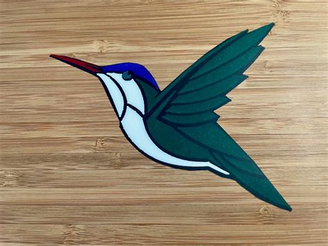 Bamboo Epoxy Hummingbird Inlay Cutting Board With Juice Groove Lucky