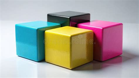 Vibrant 3dprinted Cmyk Abstract Art A Study In Color Theory And Design