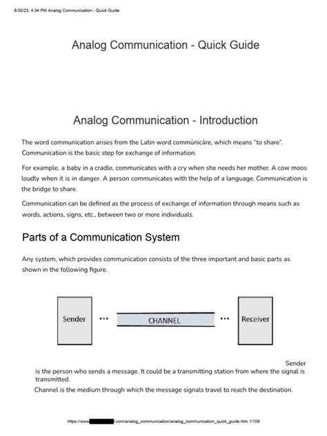 Analog Communication Quick Guide By Tutorialpoint Pdf