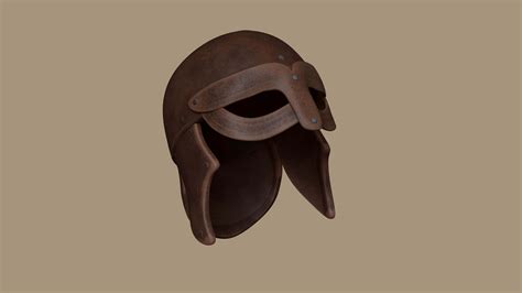 Leather Helmet 3d Model By Gsommer