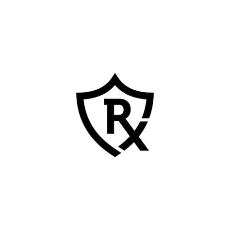 Premium Vector Rx Shield Security Logo Design