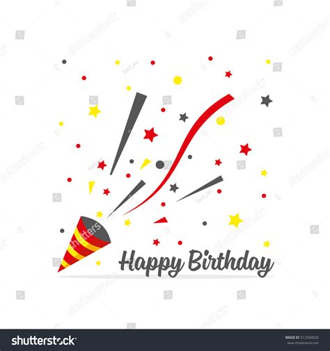 Exploding Party Popper Streamers Confetti On Stock Vector