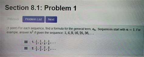 Solved Section 81 Problem 1 Previous Problem Listnext 1