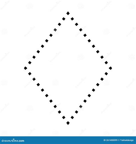 Rhombus Symbol Dotted Shape Vector Icon For Creative Graphic Design Ui Element Stock Vector
