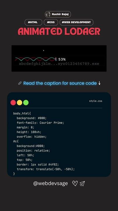 Spiral Loading Animationusing Html Css And Js Coding Csstricks Codersfoundation Coderslife