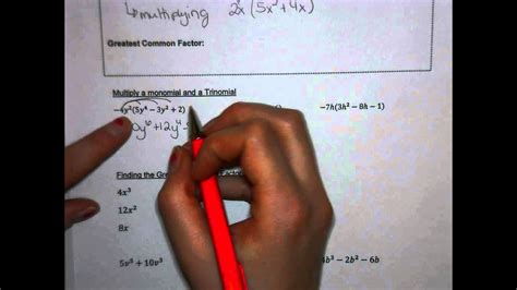 Distributing A Monomial Youtube