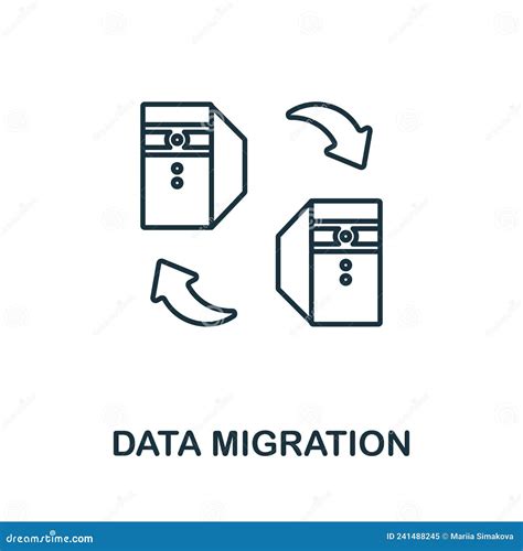 Data Migration Icon Line Element From Technology Collection Linear Data Migration Icon Sign