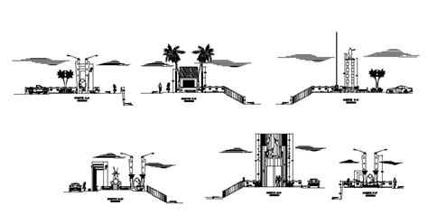 Building Section And Road Detail 2d View Cad Block Layout Autocad File