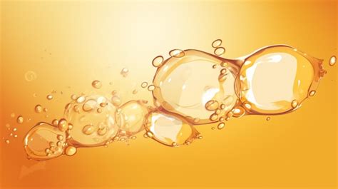 중앙에 거품이 있는 노란색 배경 프리미엄 벡터