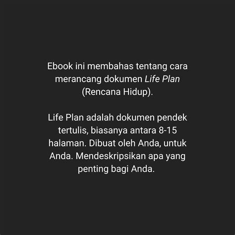 Ebook Life Plan By Ajipedia