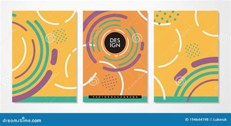 Minimalist Notebook Cover Design Templates Set Stock Vector Illustration Of Circle Minimalism