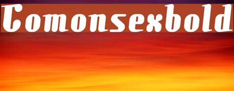 Comonsexbold Font Ffonts Net