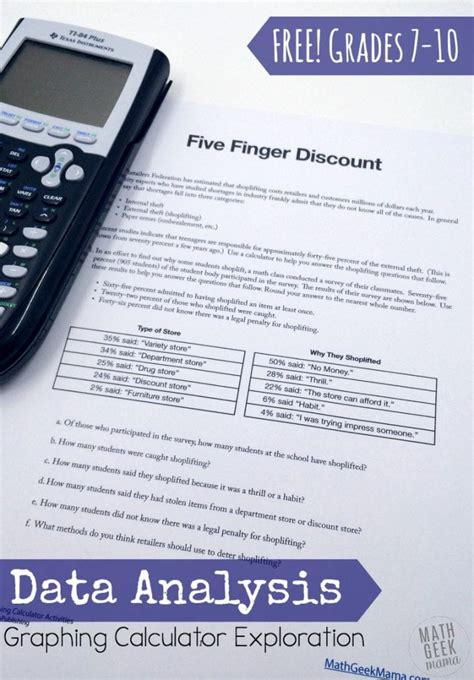 Analyzing Data Worksheet For Middle And High School Free