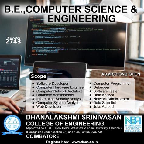 Admissions Open 2021 22 Becomputer Science And Engineering Dsce