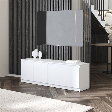 Тумба з полицями на 4 двері тумбочка під телевізор з фасадами без ручок R 31 продажа цена в