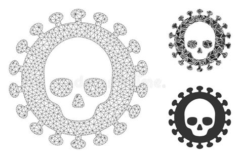 Mortal Virus Vector Mesh Carcass Model And Triangle Mosaic Icon Stock Vector Illustration Of