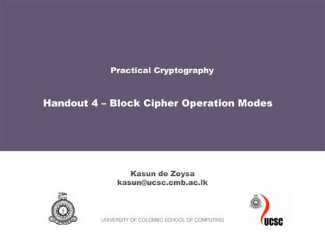 PDF Handout Block Cipher Operation Modes DOKUMEN TIPS