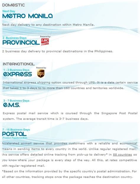 Love To Shop Shipping Guidelines