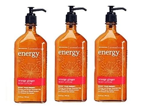 Lot Of 3 Bath And Body Works Aromatherapy Energy Orange Ginger Body