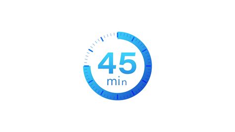The 45 Minutes Timer Stopwatch Icon In Flat Style Motion Graphics