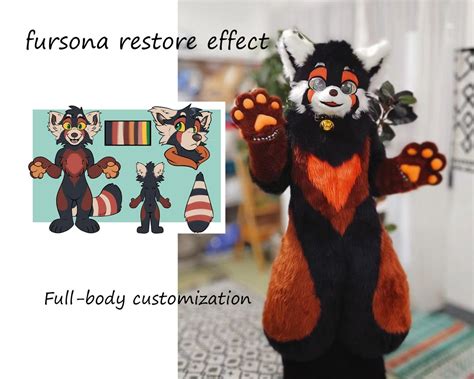 Fursuit Full Body Red Panda Customization Furry Paws Head Tail Shoes