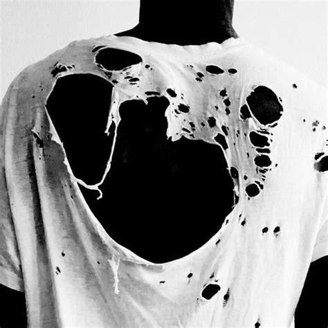 Ripped Shirt Reference T Shirt With Holes Design Ripped White Shirt