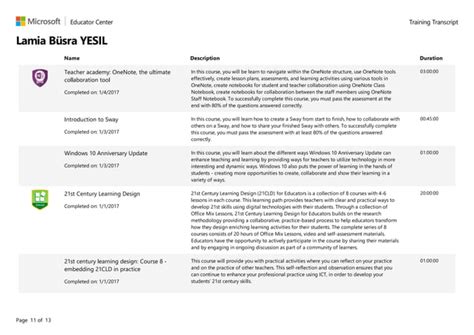 Microsoft Education Center Transcript Ppt