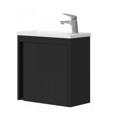 Купить Тумба 50 с умывальником Devit Small 063050b черный мат по цене 5869 грн в Украине