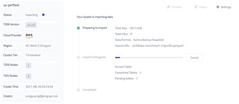 Dbaas V520 Lightning Import Parquet File In Pending · Issue 27605 · Pingcaptidb · Github