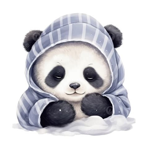 나이트캡을 쓴 귀여운 팬더 귀엽다 팬더 곰 Png 일러스트 및 이미지 에 대한 무료 다운로드 Pngtree