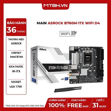 Main ASROCK B760M ITX WiFi D4 Máy Tính Biên Hòa