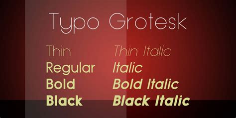 Typo Grotesk Font Family Fonts
