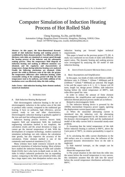 Pdf Computer Simulation Of Induction Heating Process Of Hot Dokumen Tips
