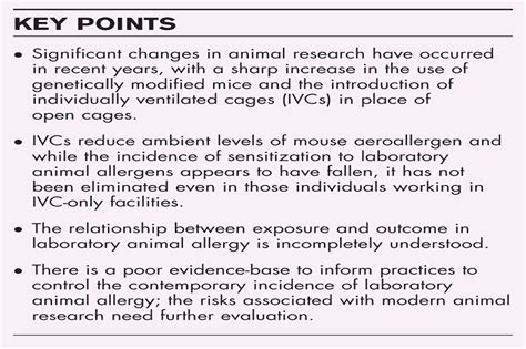 Laboratory Animal Allergy A New World Current Opinion In Allergy And