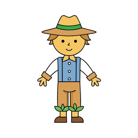 Scarecrow Boy With Hat And Boots 51713581 Vector Art At Vecteezy