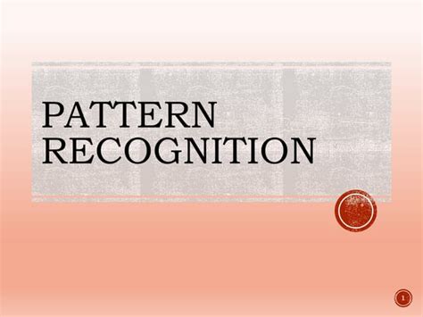 pattern recognition pptx