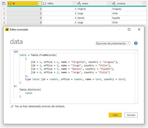 Tabledistinct Interactive Chaos
