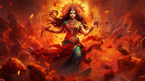 Premium Ai Image Goddess Durga Maa Durga Ai Images Devi Durga Navratri Images