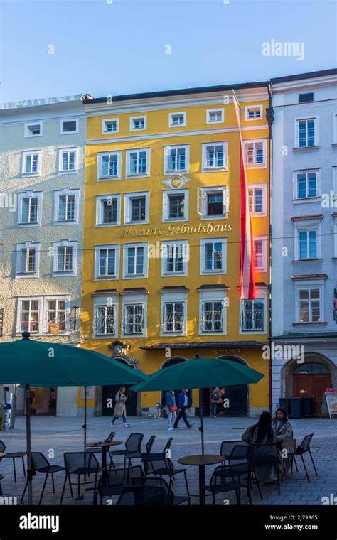 Salzburg Mozarts Birthplace Mozarts Geburtshaus Or Hagenauerhaus At