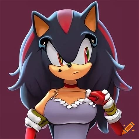 Female Shadow The Hedgehog In A Retro Dress On Craiyon